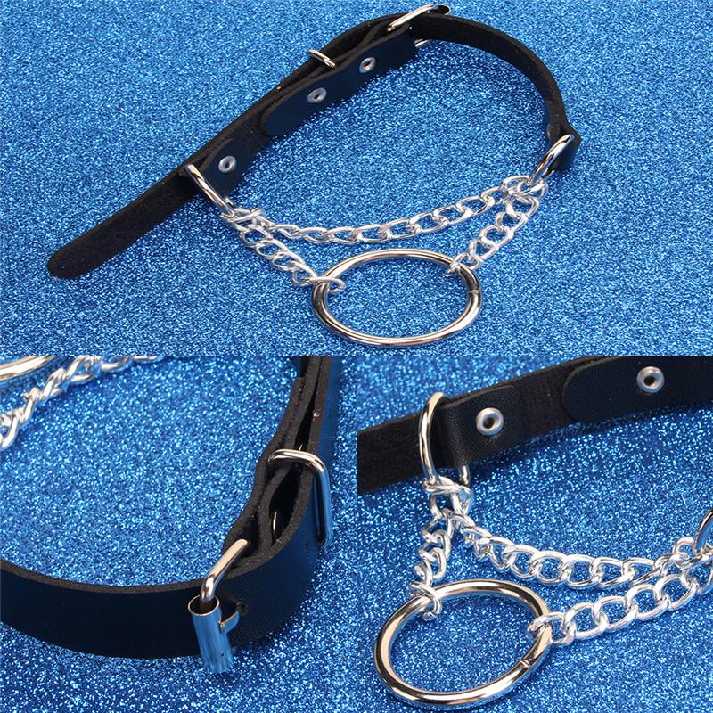 Buy Ring Collar Gothic Harajuku Style Street Dance Double Ring Necklace ...