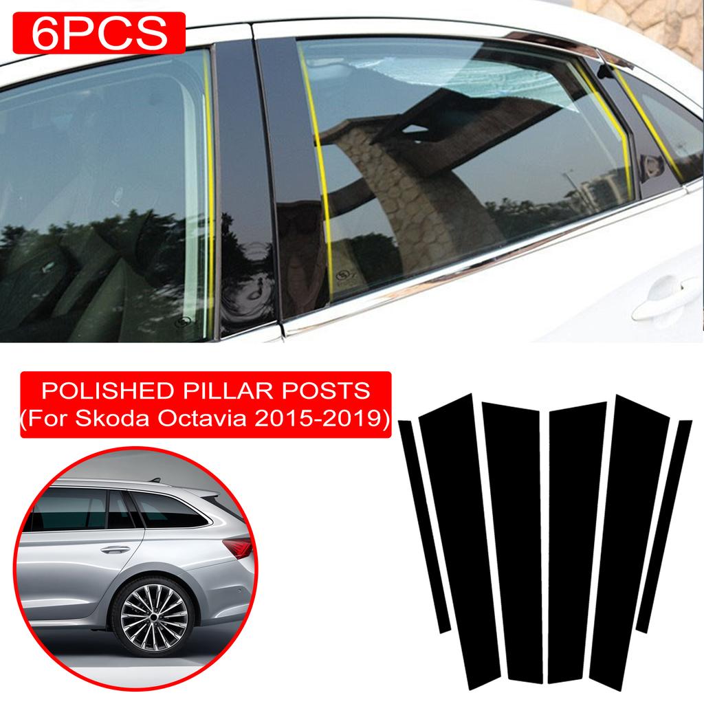 Cheap 6PCS Polished Pillar Posts Fit For Skoda Octavia 2015- Window ...