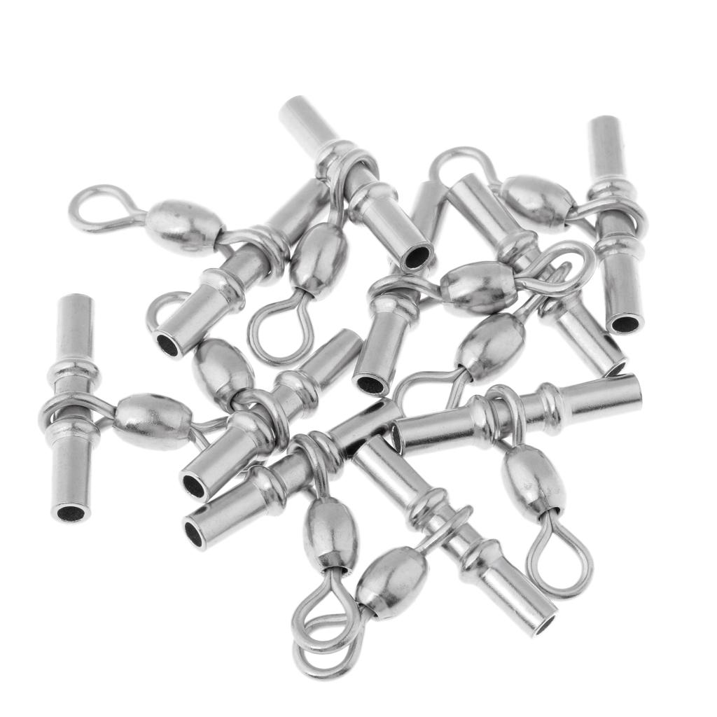 Buy 10pcs Fishing Crimp Swivel Crossline Crane Swivel Tackle Connector ...