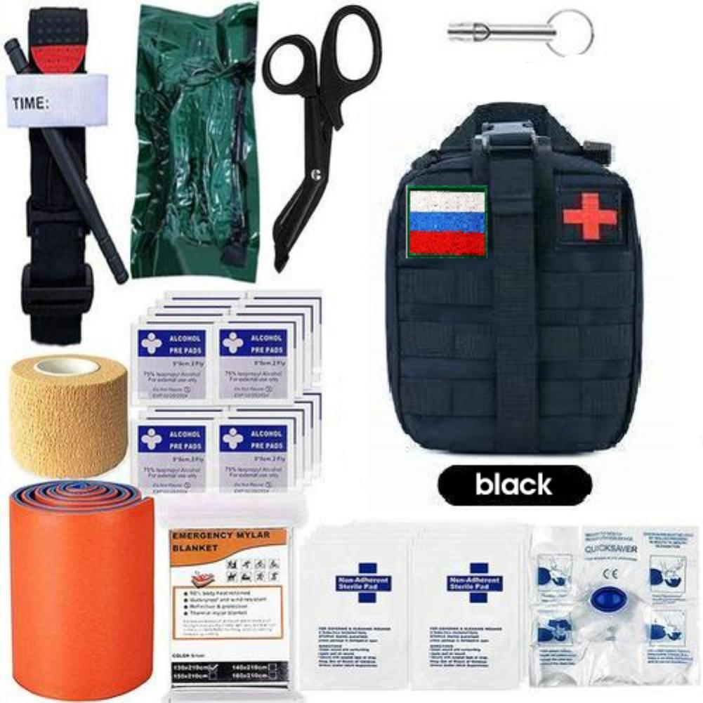 39 PCS Portable Civil Air Defense Emergency Kit Outdoor Lifesaving ...