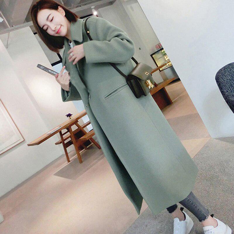 Buy Long Thick Slim Over Knee Length Windbreaker Jacket Coat at ...