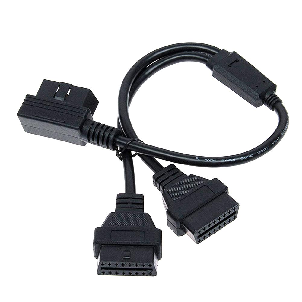 Buy OBDII 1-for-2 Connection Adapter Cable 16 Pinhole OBD Interface ...