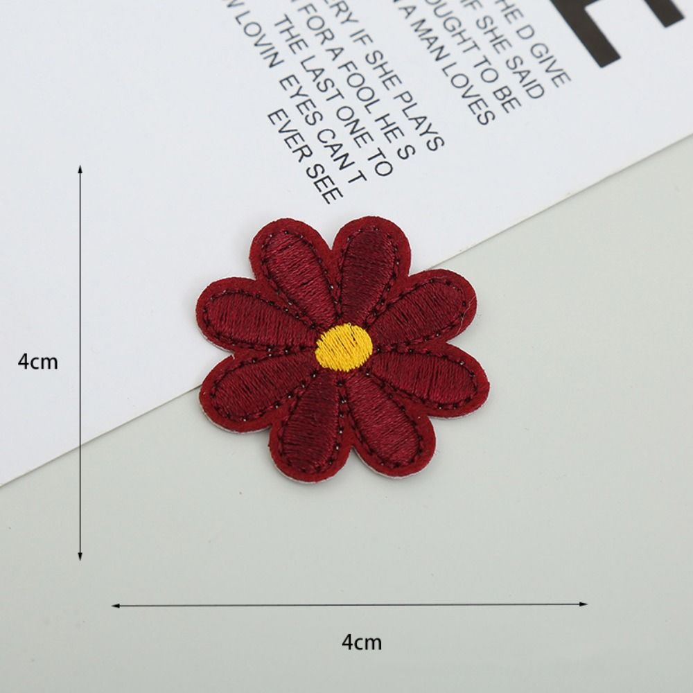 Cheap 40PCS Daisy Flower Embroidered Patches Embroidery Thread Sew On ...