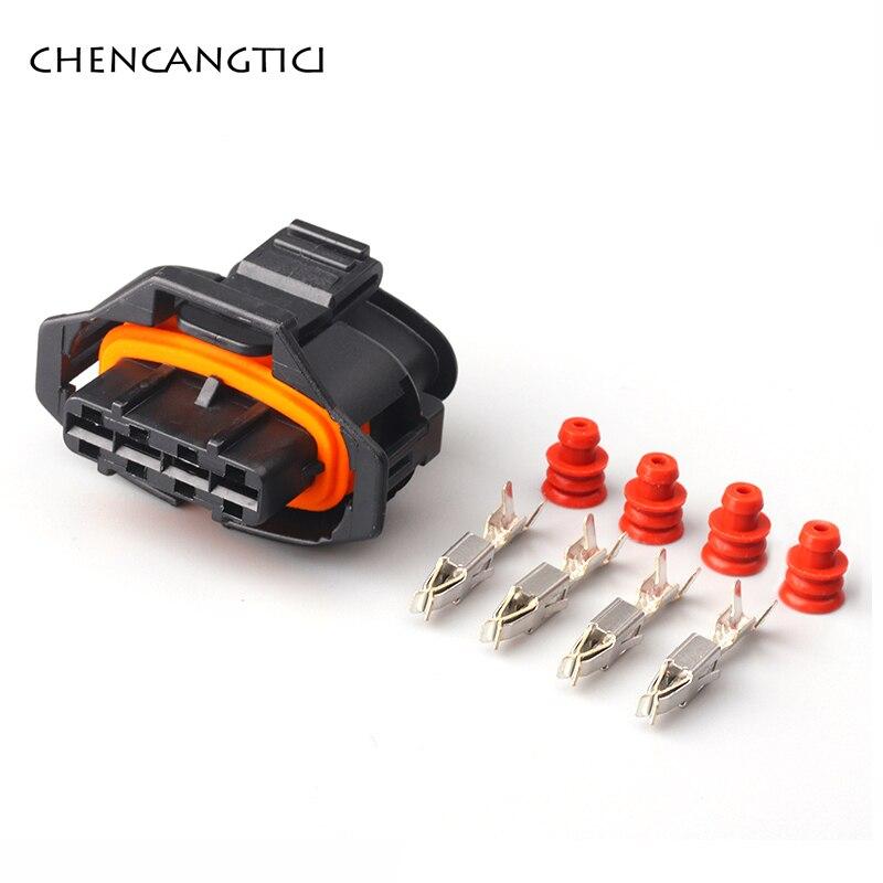 Buy 5 Sets 4 Pin Way Waterproof Automotive Wire Connector Pulg Car ...