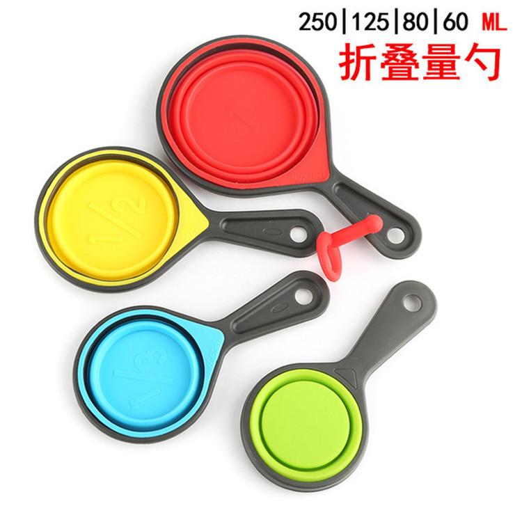 Buy 4-piece Foldable Silicone Measuring Spoon Set Silicone Measuring ...