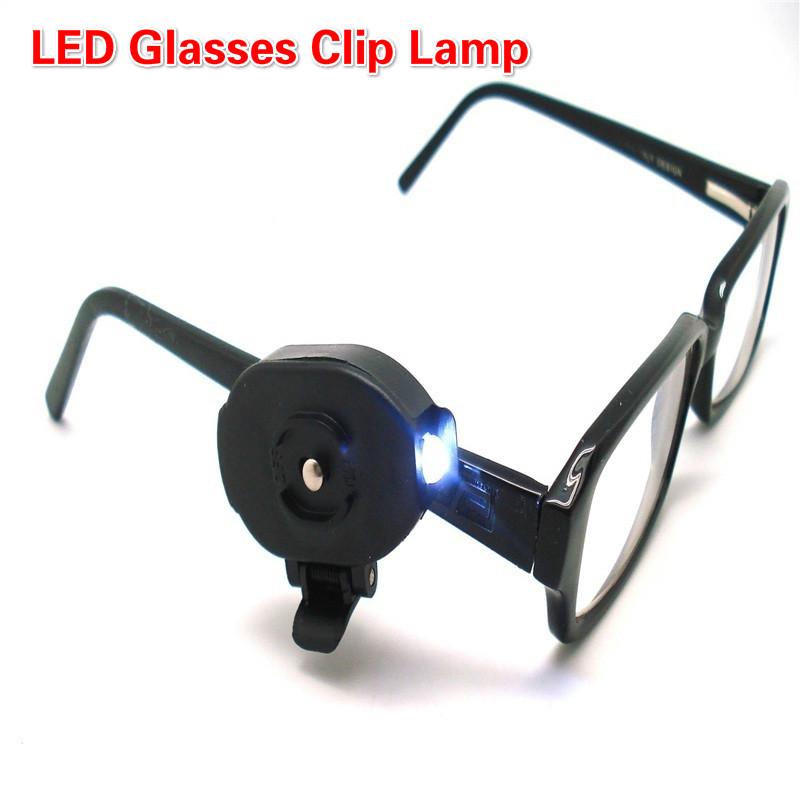 Buy Unisex Rimmed Reading Eyeglasses Clip Spectacal with LED Light at ...