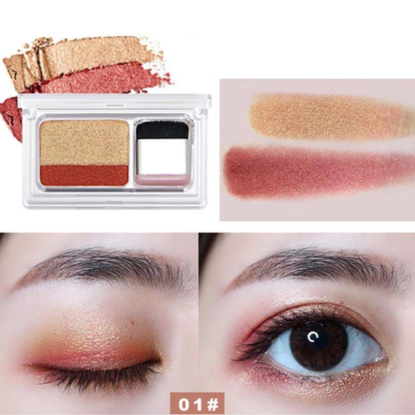 Buy Lazy Double Color Eye Shadow Double Gradation Eye Shadow Matte ...