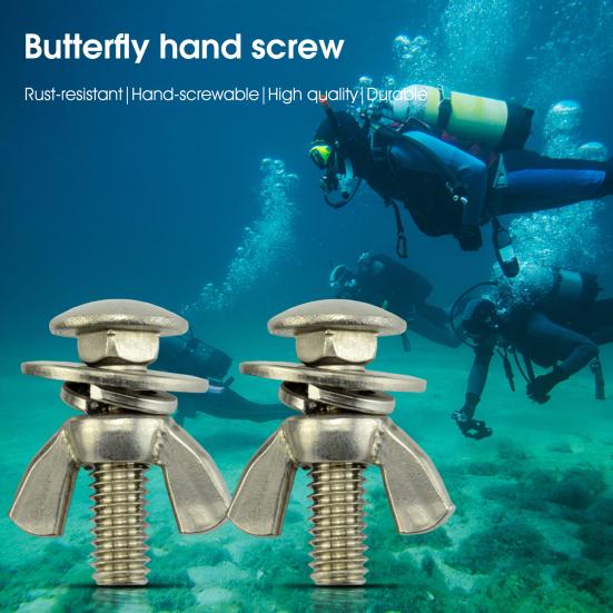 Cheap 2Pcs Hard Diving Screw Set Sturdy Useful Rust Resistant Wing ...
