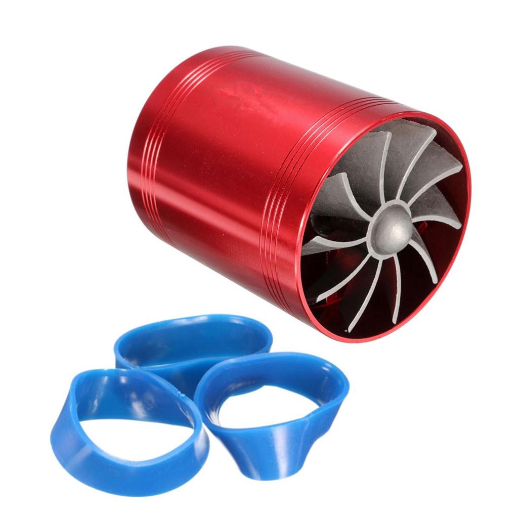Buy Universal Car Turbo Supercharger Air Intake Dual Fan Turbonator ...