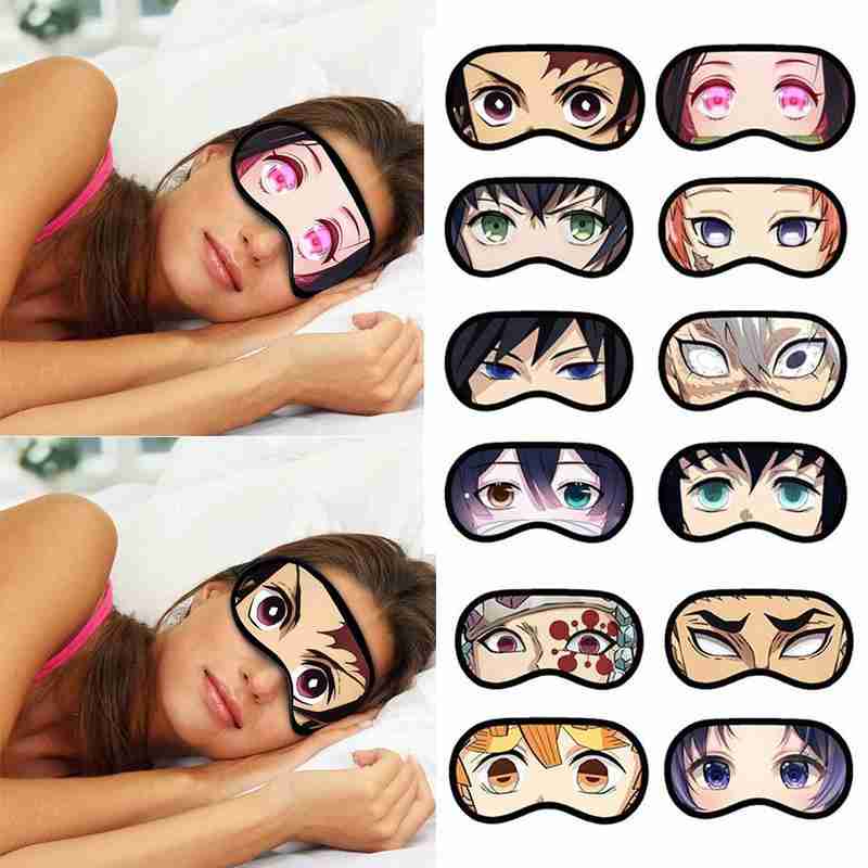 Buy 14 Styles Demon Slayer Blade Blindfold Eye Mask Tanjirou Nidou ...