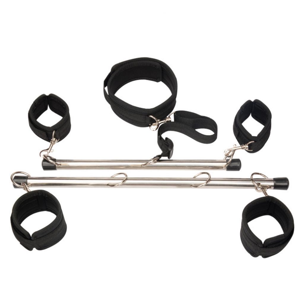 Buy Adjustable Behind Back Spreader Bar Handcuffs Ankle Cuffs Neck ...