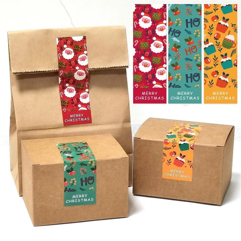 Cheap 90*30MM 5/10pcs 4 Styles Gift Box Handwork Wrapping Tools Santa ...