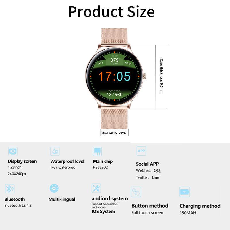 Buy The LIGE smartwatch with a 1.28 inch screen, IP67 water protection ...