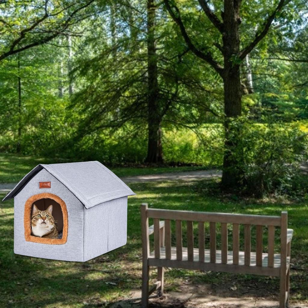 Buy Soft Dog House with Movable Mat Outdoor Stray Cat Shelter Pet Warm ...