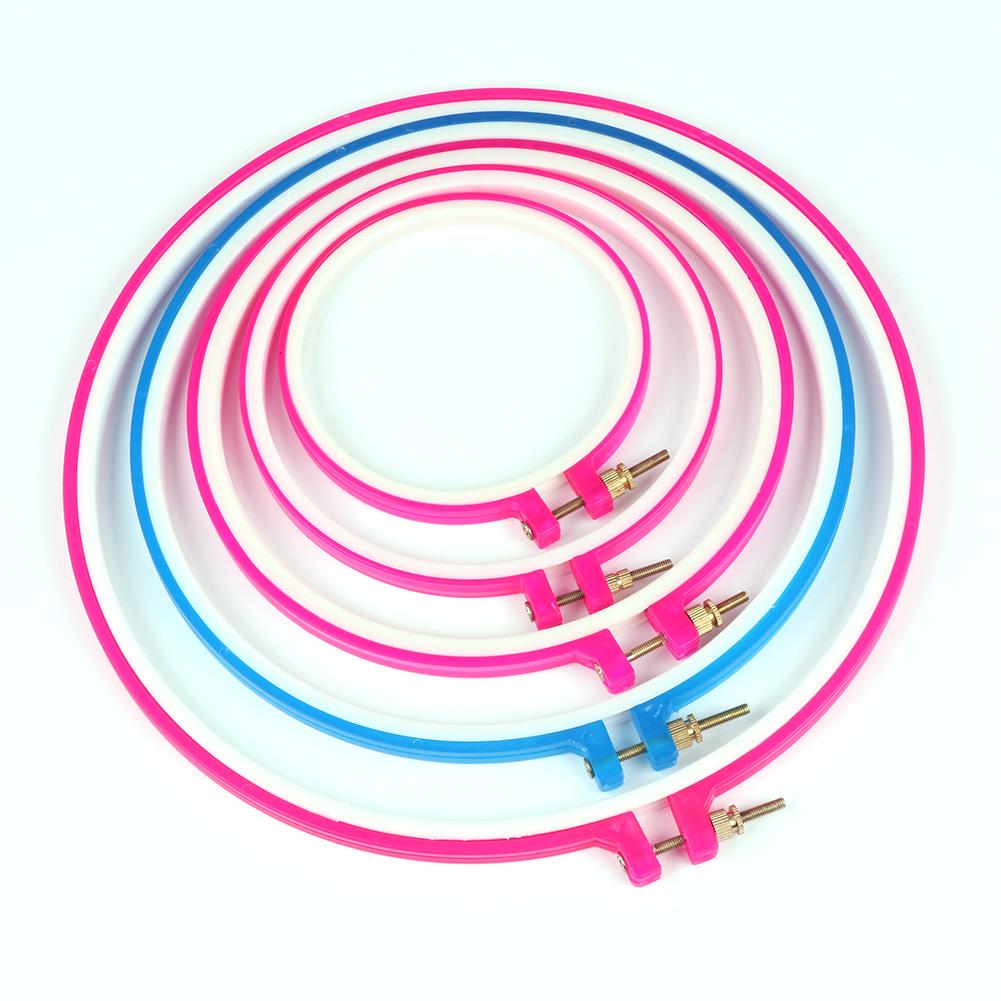 Round Frame DIY Embroidery Hoop Ring Cross Stitch Hand Needlecraft ...