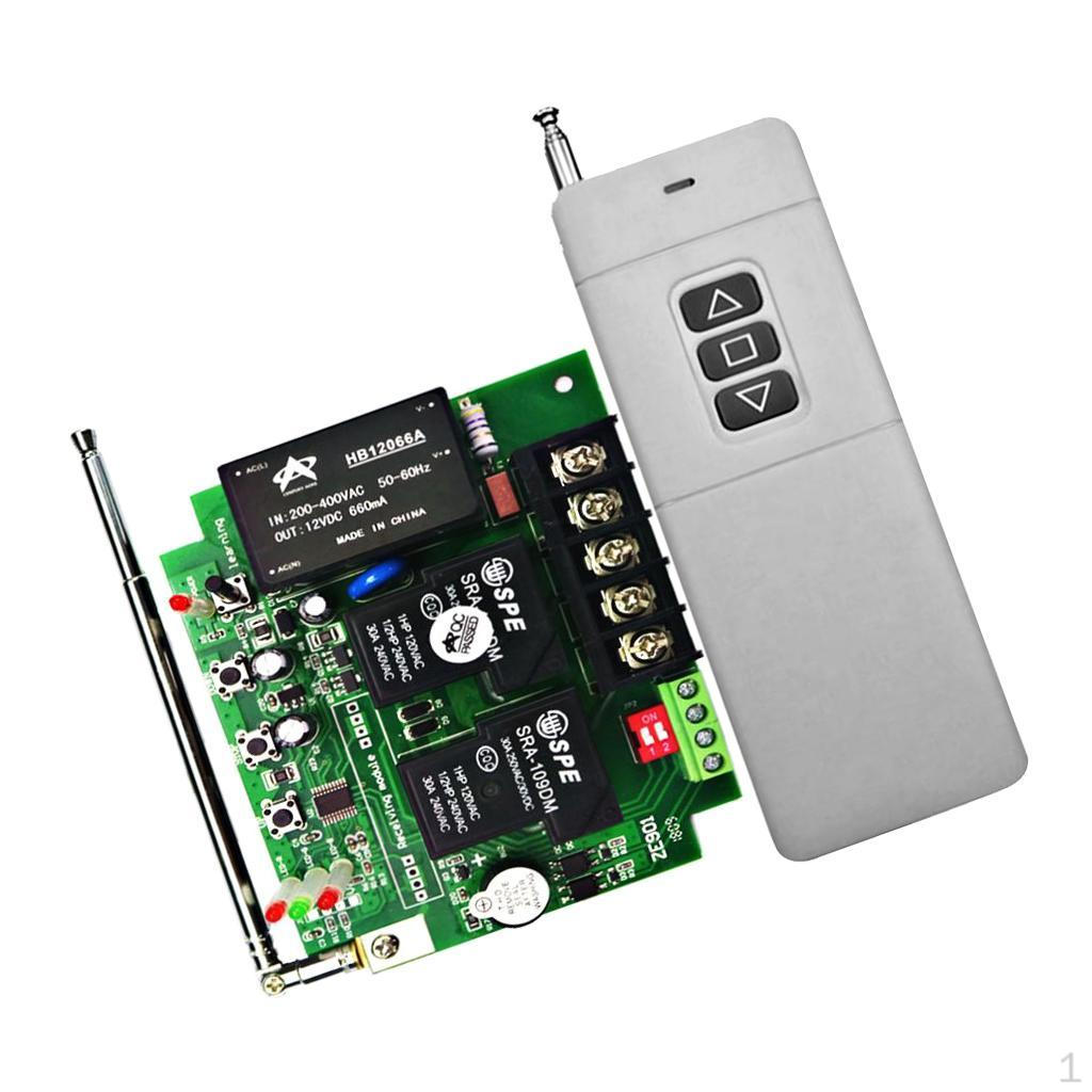 2CH 433M Wireless RF Relay Remote Switch Receiver + 3button Remote ...
