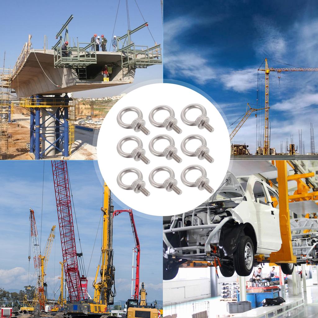 Buy 10Pcs Stainless Steel Nuts Lifting Eye Threaded Nuts Premium ...