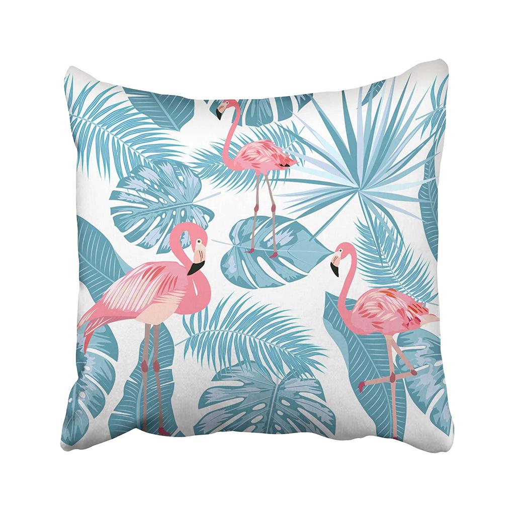 Buy Blue Aloha Of Flamingo Leaves Monstera Tropical Palm Tree Colorful ...