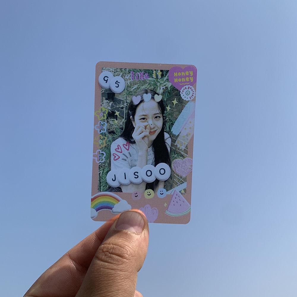 Buy 4pcs/set Blackpink Selfie Transparent Photocard Lisa Jennie Rose ...