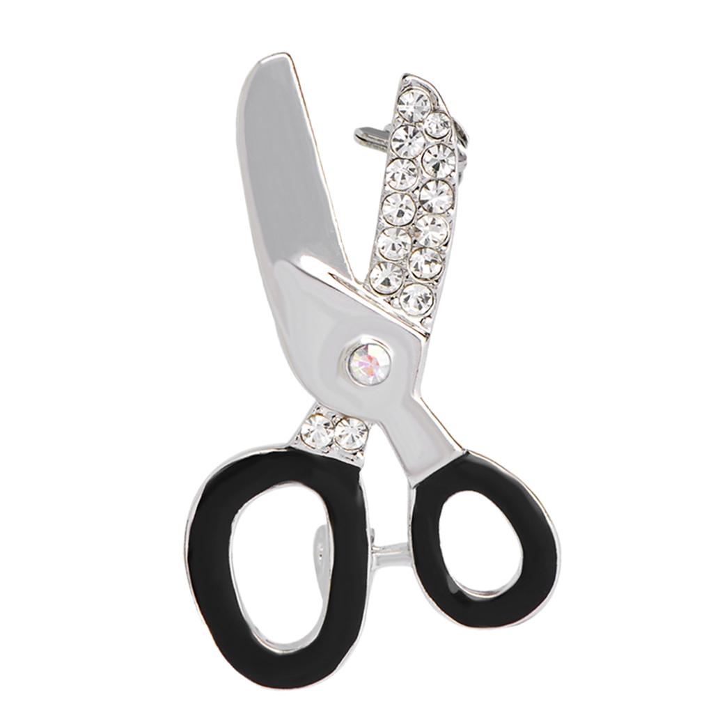 Buy Small Scissor Rhinestone Brooch Mother's Day Gift Women Jewelry ...