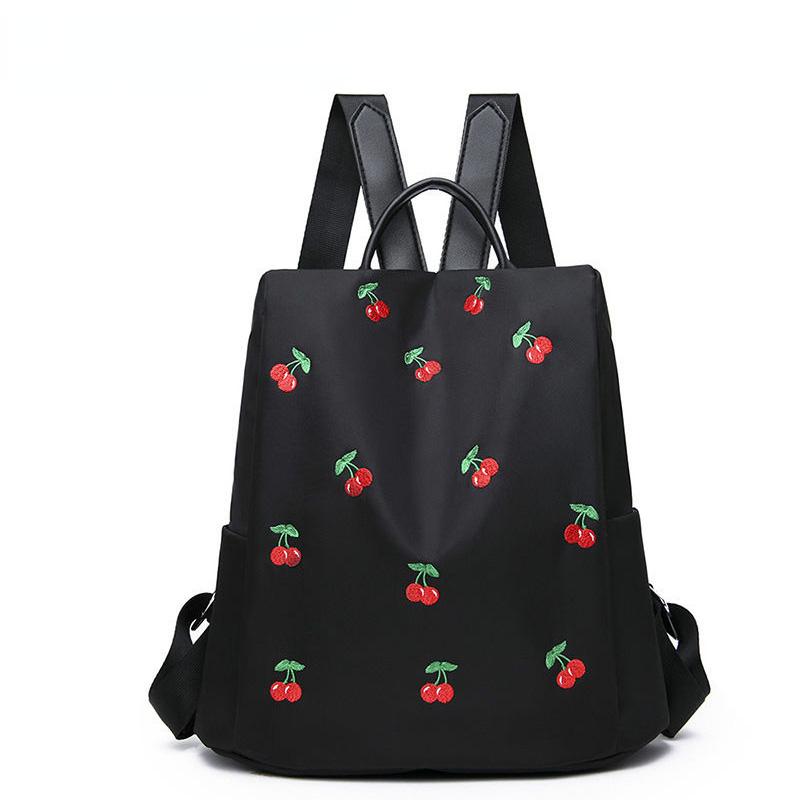 Cheap Cherry Printing Women Backpacks Teenage Girls Student School Bags ...