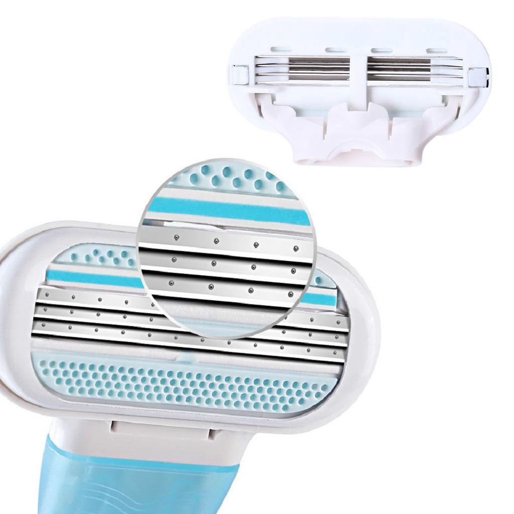 Buy 1/2/5pcs Beauty Female Safety Razor Blade For Women 3 Layer Blades ...