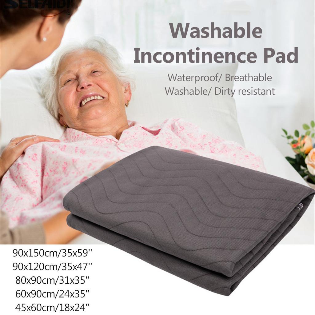 Buy Washable Incontinence Bed Pad Strong Water Absorption Reusable ...
