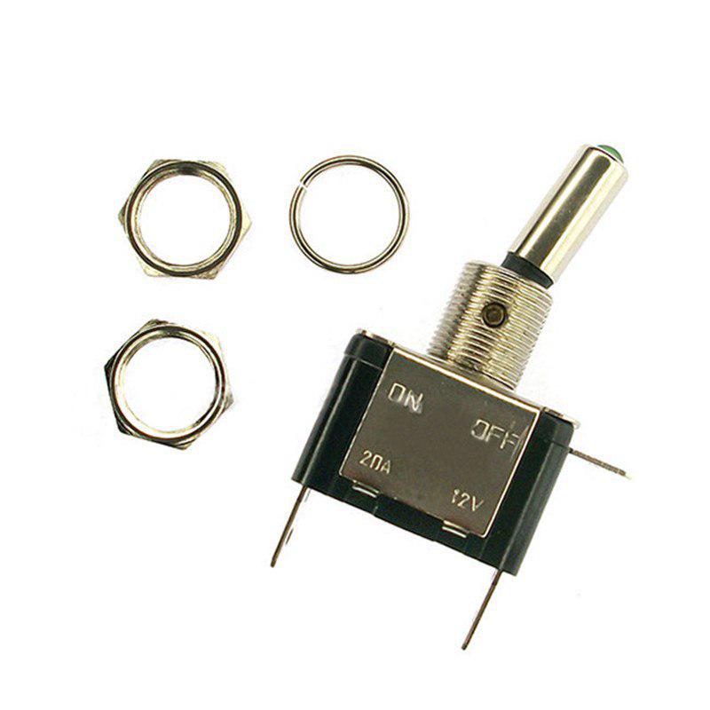 Buy Green Light LED Lamp ON/OFF Switch DC 12V Toggle Switch For Car ...