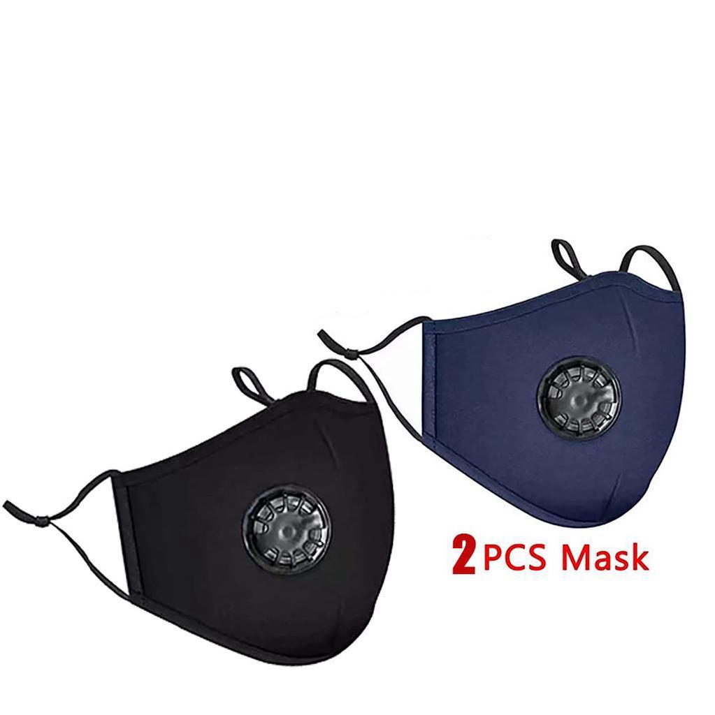 Buy Vob-PM2.5 Mask Unisex 2pcs Anti Dust Mask Washable PM2.5 Masks with ...