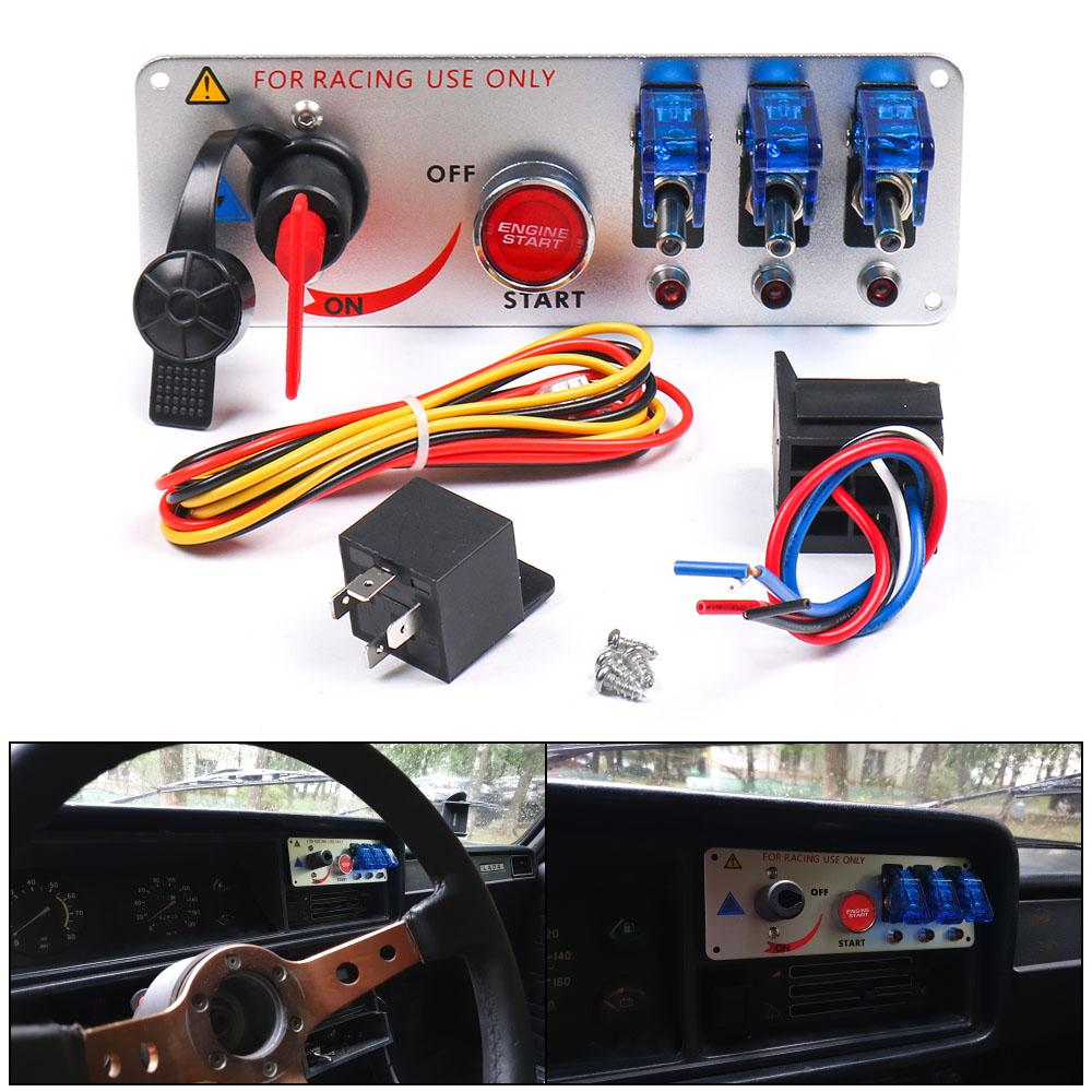 Buy 12V Auto LED Racing Car Ignition Engine Start On/Off Push Toggle ...