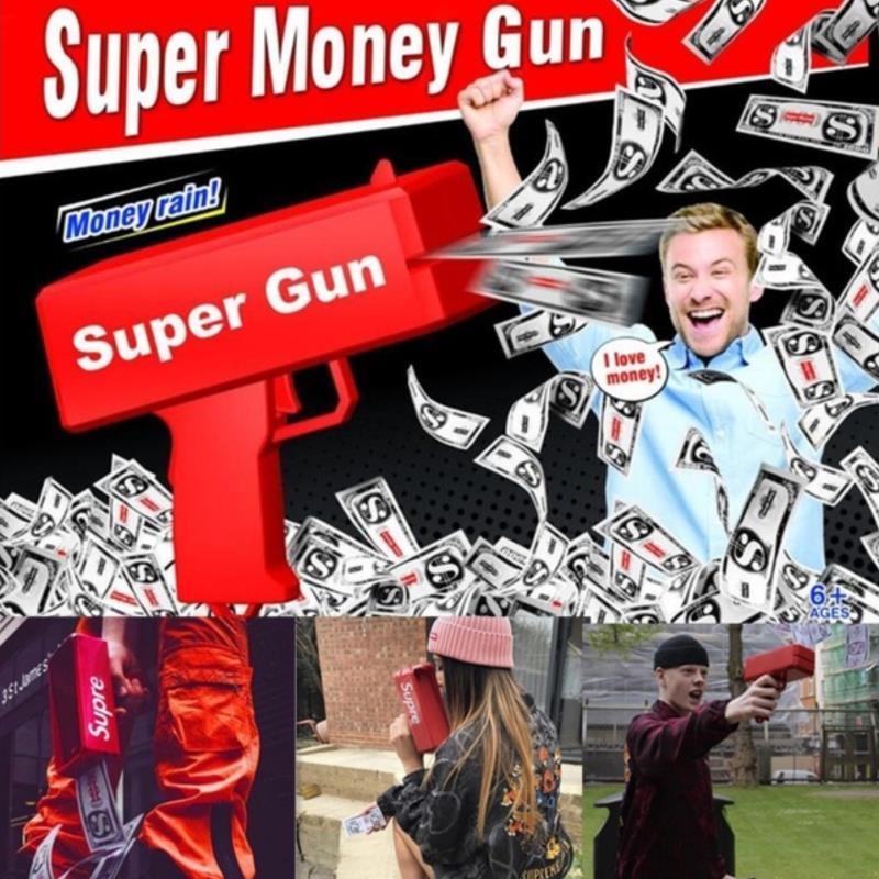 Buy Super Cash Cannon Money Gun Make It Rain Money Dollar Bill Gun Red ...