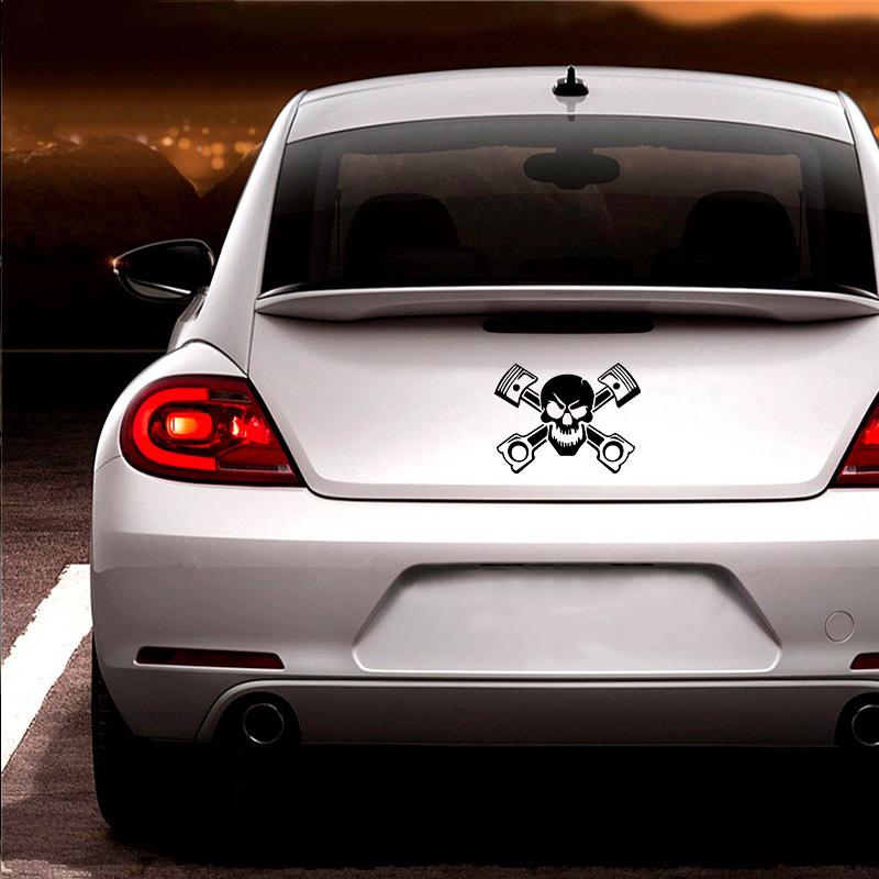 Perets sticker death skull on car funny vinyl stickers for auto stying ...