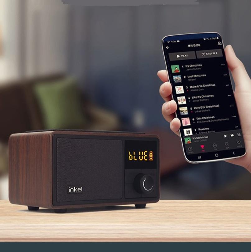 Buy Inkel Wireless Charging Bluetooth Speaker, Classic1, Maple at ...