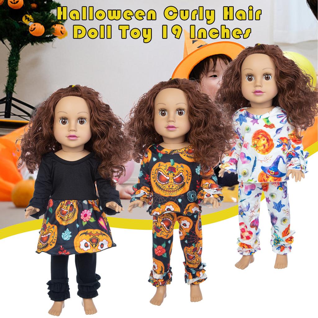 Buy [MS] Halloween Cute Plaything Curly Pumpkin Clothes 45CM Vinyl Baby ...