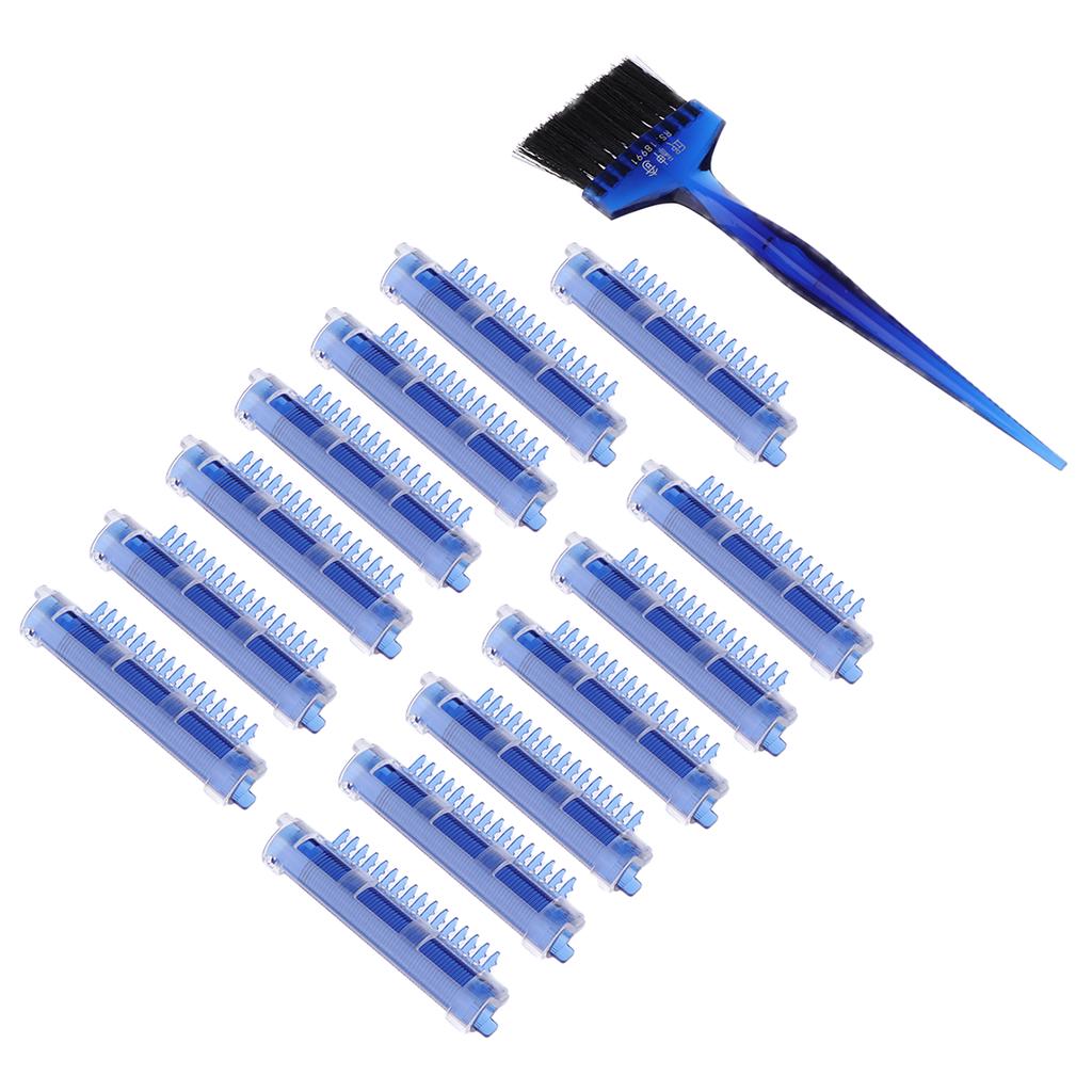 Buy 24Pcs Hair Clip Perming Rod Bars DIY Fluffy Roots Perm Rollers Blue ...
