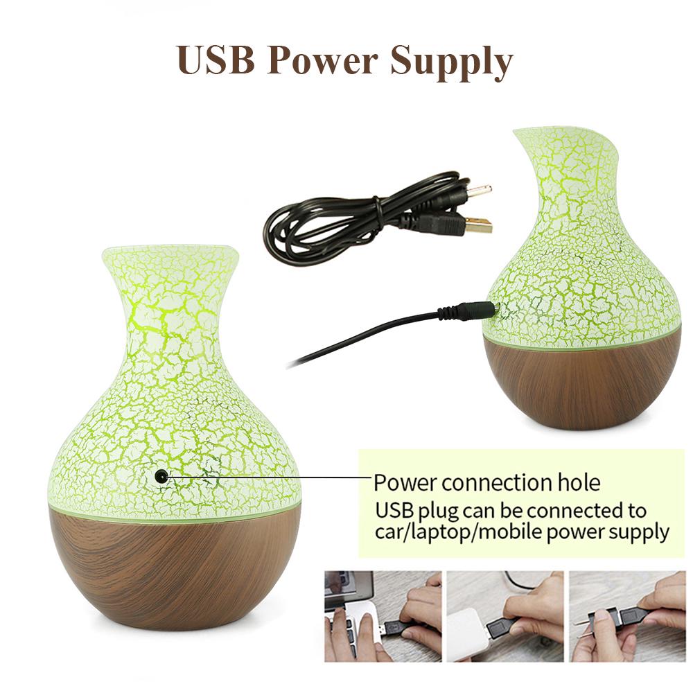 Buy Usb Electric Aroma Air Diffuser Wood Ultrasonic Air Humidifier ...