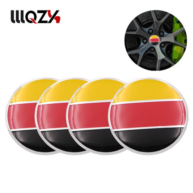 German Flag Alloy Car Wheel Center Hub Caps Sticker Emblem for ...