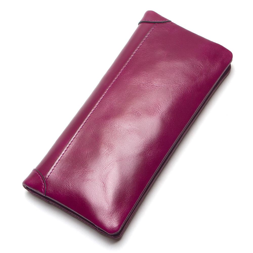 Buy TAUREN Oil Wax Genuine Leather Men Wallet Long Designer Male Clutch ...