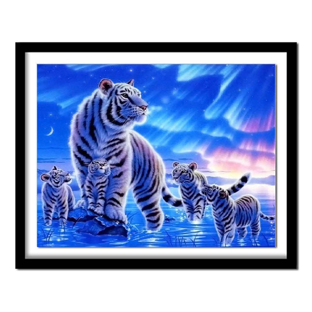 Diamant Painting Diamond Embroidery Animals Tiger 5d Diy Diamond ...