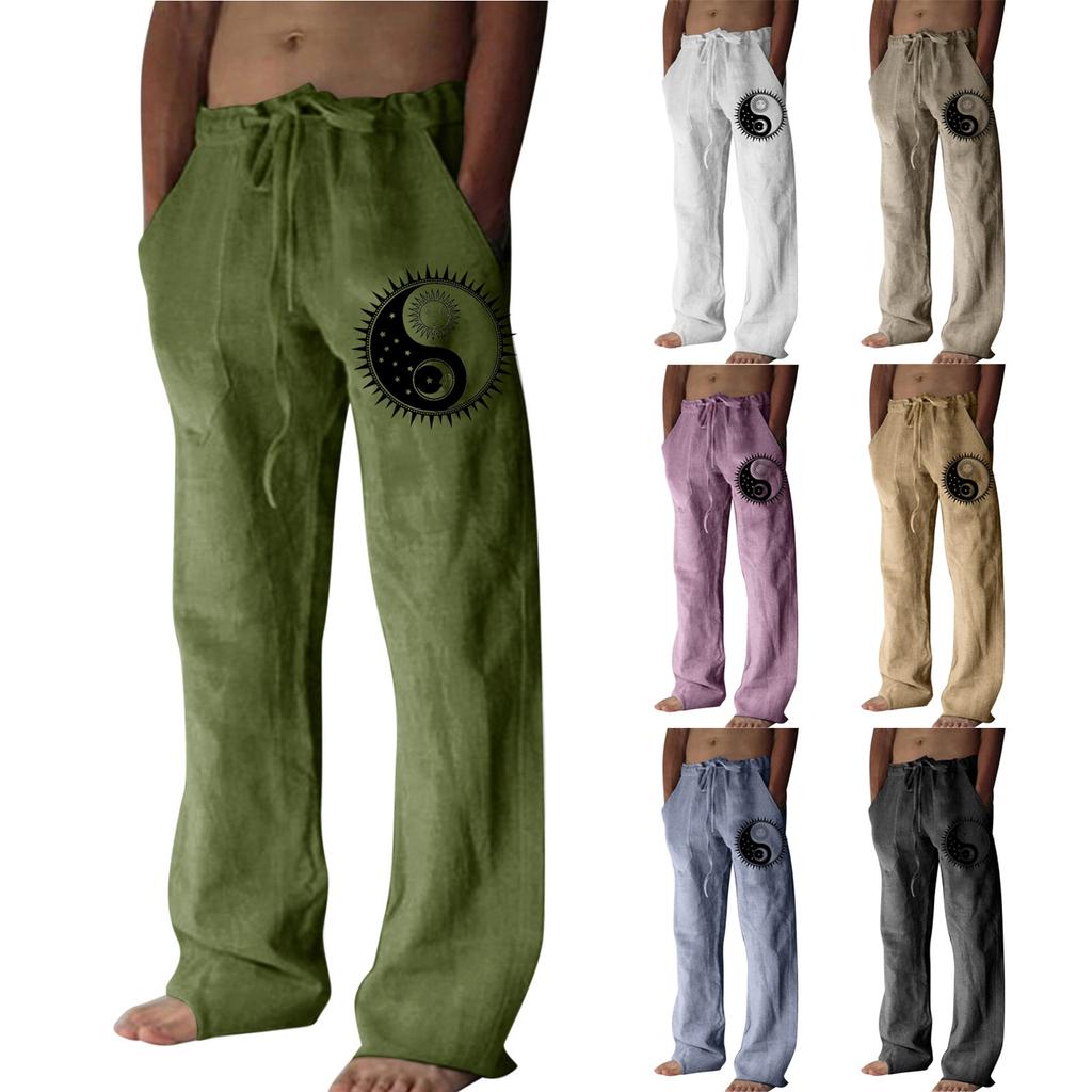 Cheap (Qunide) Men's Casual Loose And Comfortable Casual Pants Cotton ...