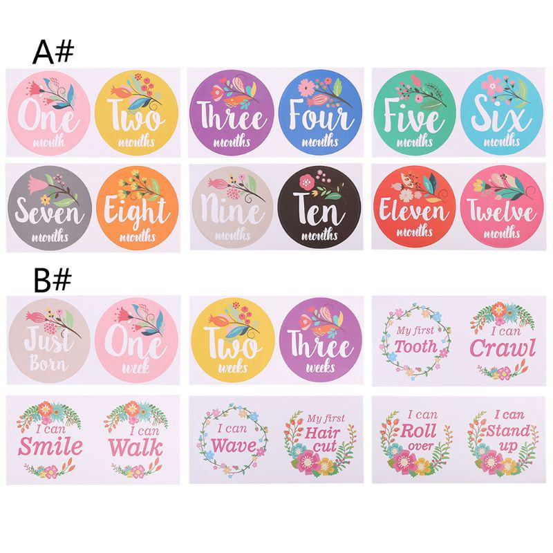 Buy First Year Baby Monthly Milestone Photo Sharing Baby Belly Stickers ...