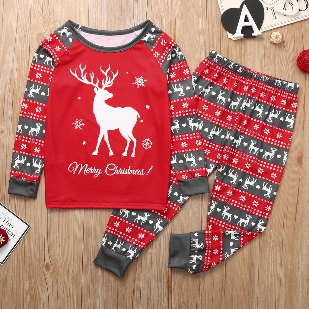 Buy [FXX] Christmas Children Kids Deer Printed Top+Pants Xmas Family ...