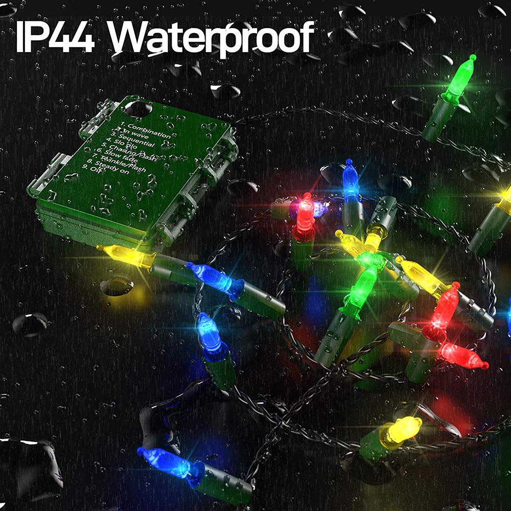 Green Wire Christmas String Light 4AA Battery Operated 10M 100LED ...