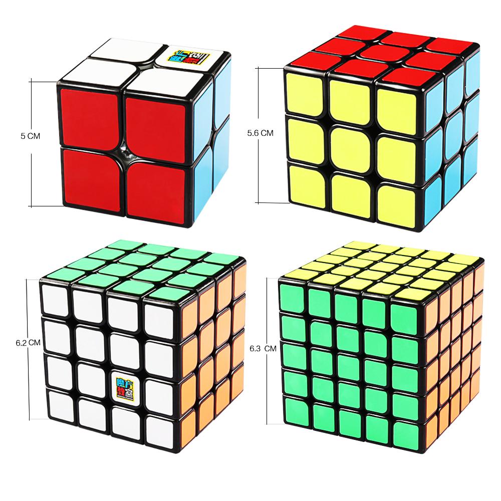 4pcs Puzzle Cube Set 2x2x2 3x3x3 4x4x4 5x5x5 Speed Magic Cubes ...
