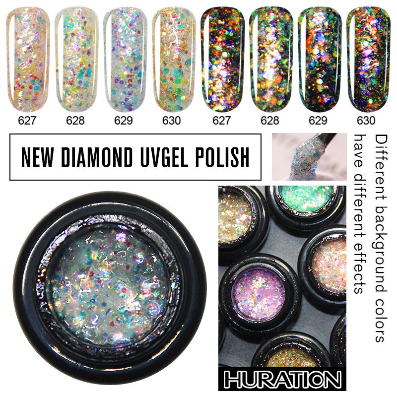 Buy Bling 7ml Diamond Nail Gel Polish Sequins Nail Gel Shiny Top Base ...