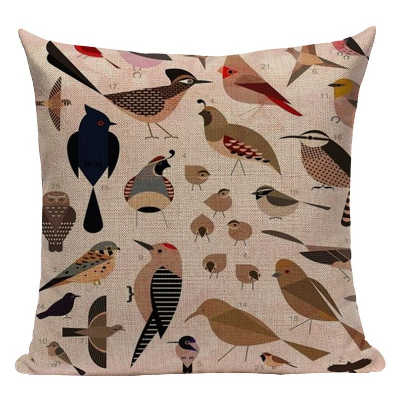 Koop Animal Series Birds decorative Pillow Throw 45Cmx45Cm Square ...