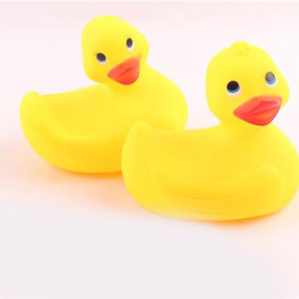 ABABY Cute Baby Rattle Bath Toy Squeeze Animal Rubber Toy Duck Baby ...