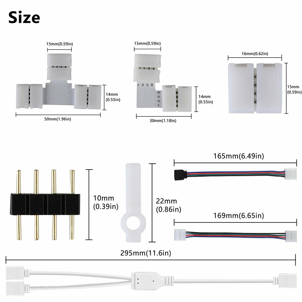 Buy LED Connector Light Bar Connector 4Pin Accessories Kit at ...