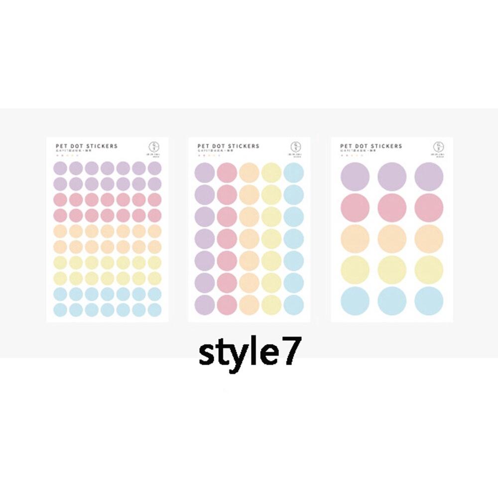 Buy 3 Sheets Round Index Sticker Calendar Remarks Planner Decorative ...