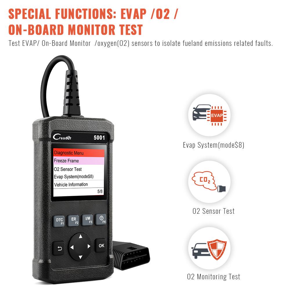 Buy LAUNCH CR5001 OBD2 EOBD Scanner Engine Code Reader Live Data Freeze ...